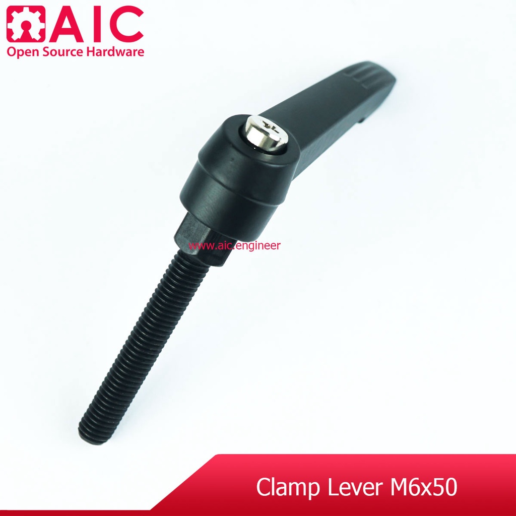 มือหมุน Clamp Lever ขนาด M6 ความยาว 20-50mm สีดำ/ส้ม @ AIC | Shopee ...