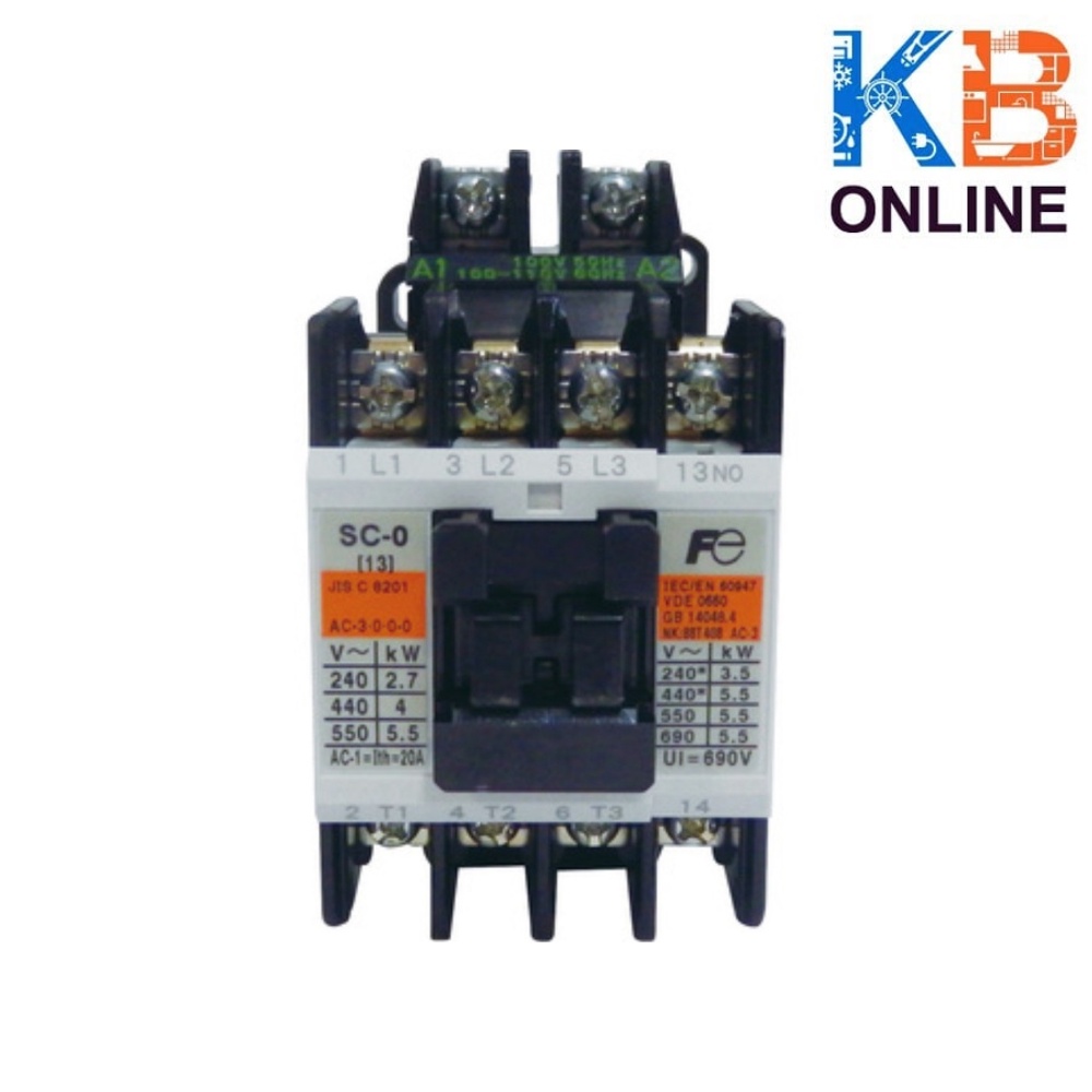 แมกเนติกคอนแทคเตอร์ รุ่น SC-0 380V FUJI Magnetic Contactor Model SC-0 ...