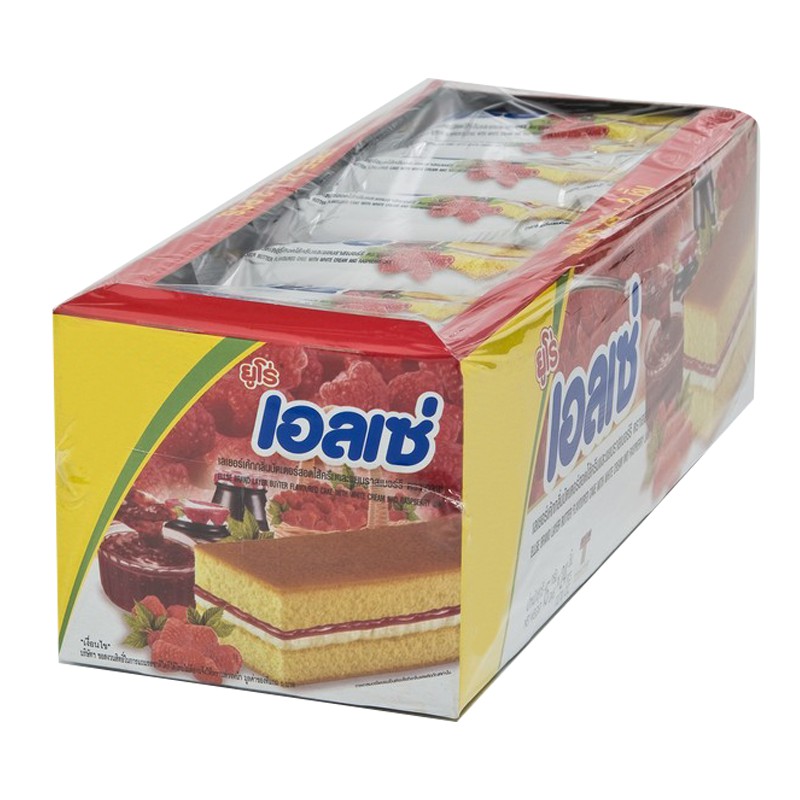 เอลเซ่ เลเยอร์เค้ก สอดไส้ครีม ขนาด 15/17กรัม/ชิ้น ยกกล่อง 24ชิ้น ELLSE ...