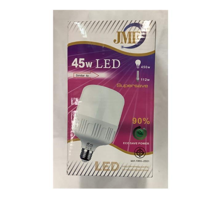หลอดไฟ JMF LED ประหยัดพลังงาน แสงสีขาว/แสงสีเหลือง JMF LED 45W | Shopee Thailand