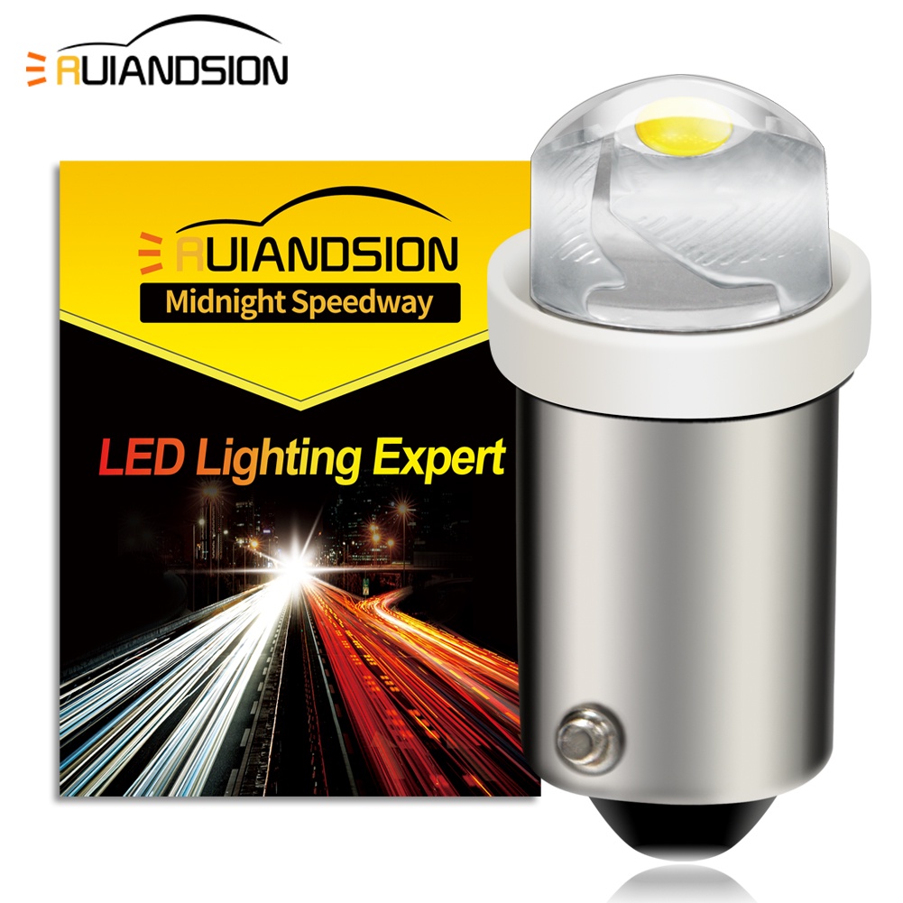 Ruiandsion หลอดไฟ LED COB SMD 6V 12V AC DC BA9S BAX9S H6W BAY9S H21W สี ...