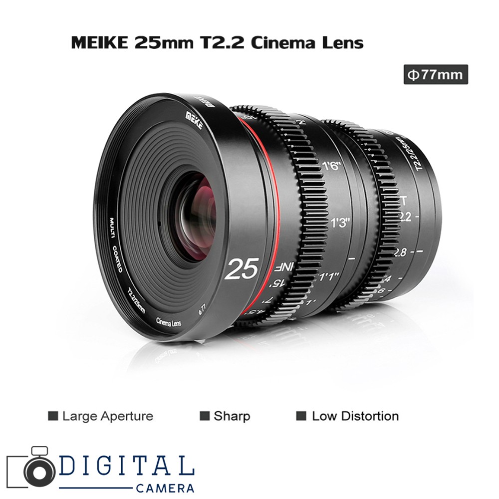 Meike MK 25mm T2.2 Manual Focus Cinema Lens for X mount, E mount, M 4/3 รับประกัน 1 ปี | Shopee ...