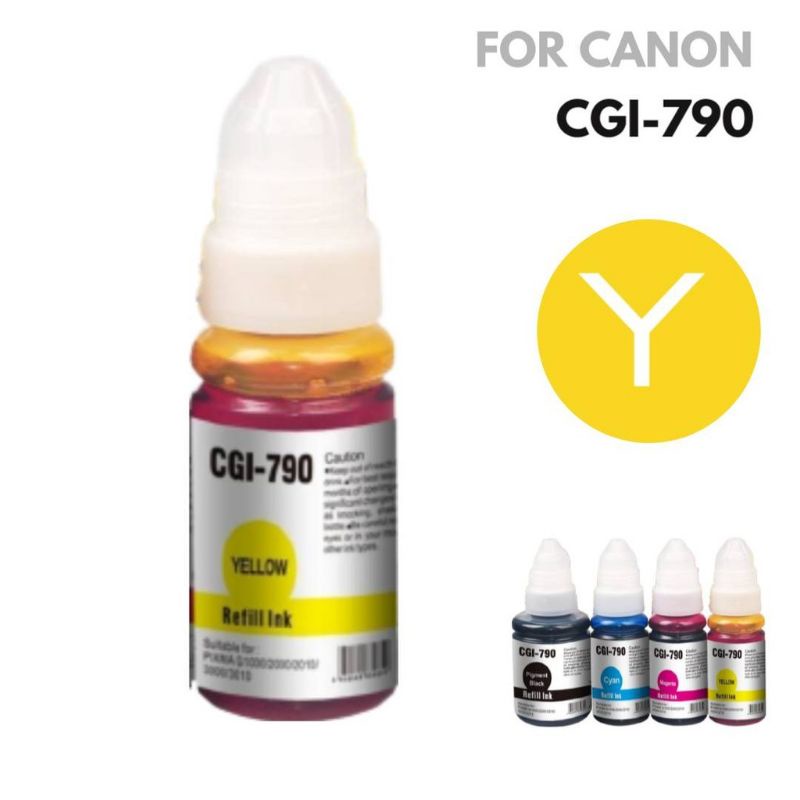 หมึกเติมอิงค์เจ็ท เทียบรุ่น GI-790 Y ใช้กับพริ้นเตอร์ Canon G1000/2000/ ...
