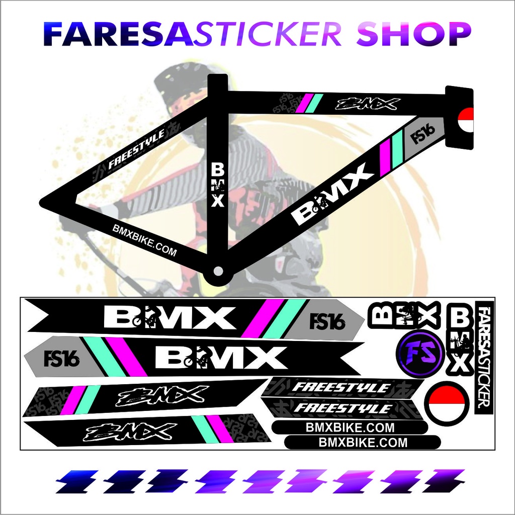 LATEST SIMPLE BMX FS VARIATION BIKE STICKER | Shopee Thailand