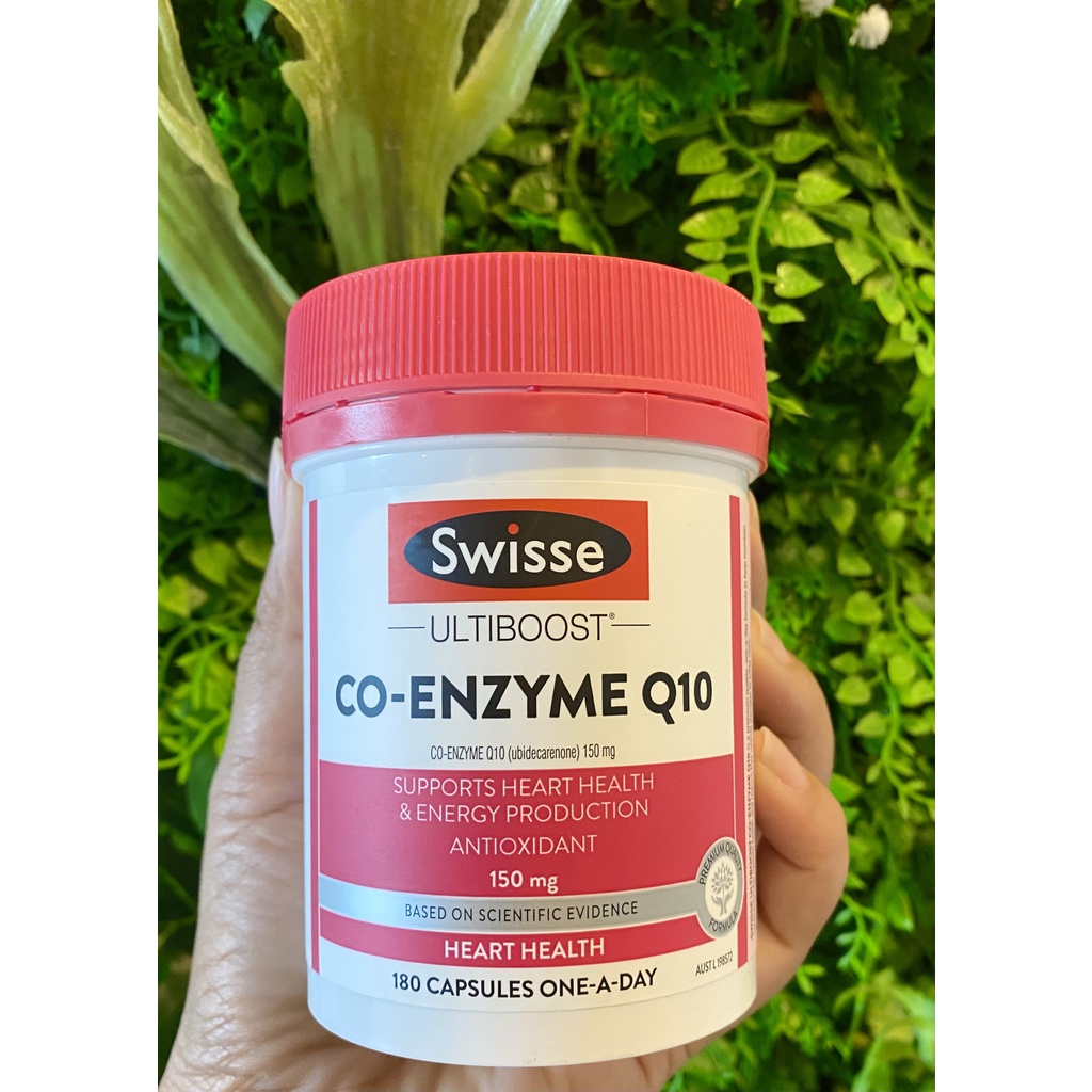 Swisse Ultiboost Co-Enzyme Q10 (150 mg) 180 Softgels โคคิวเท็น 150 มก. จำนวน180 เม็ด วิตามินแท้ ...