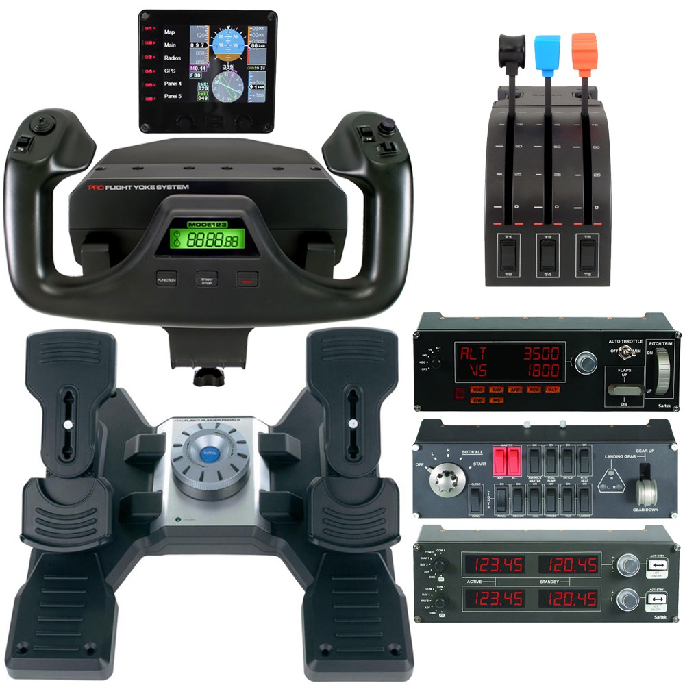 Logitech Yoke และแแป้นเหยียบ Rudder pedals รวมถึงอุปกรณ์เสริมอื่นๆ ...