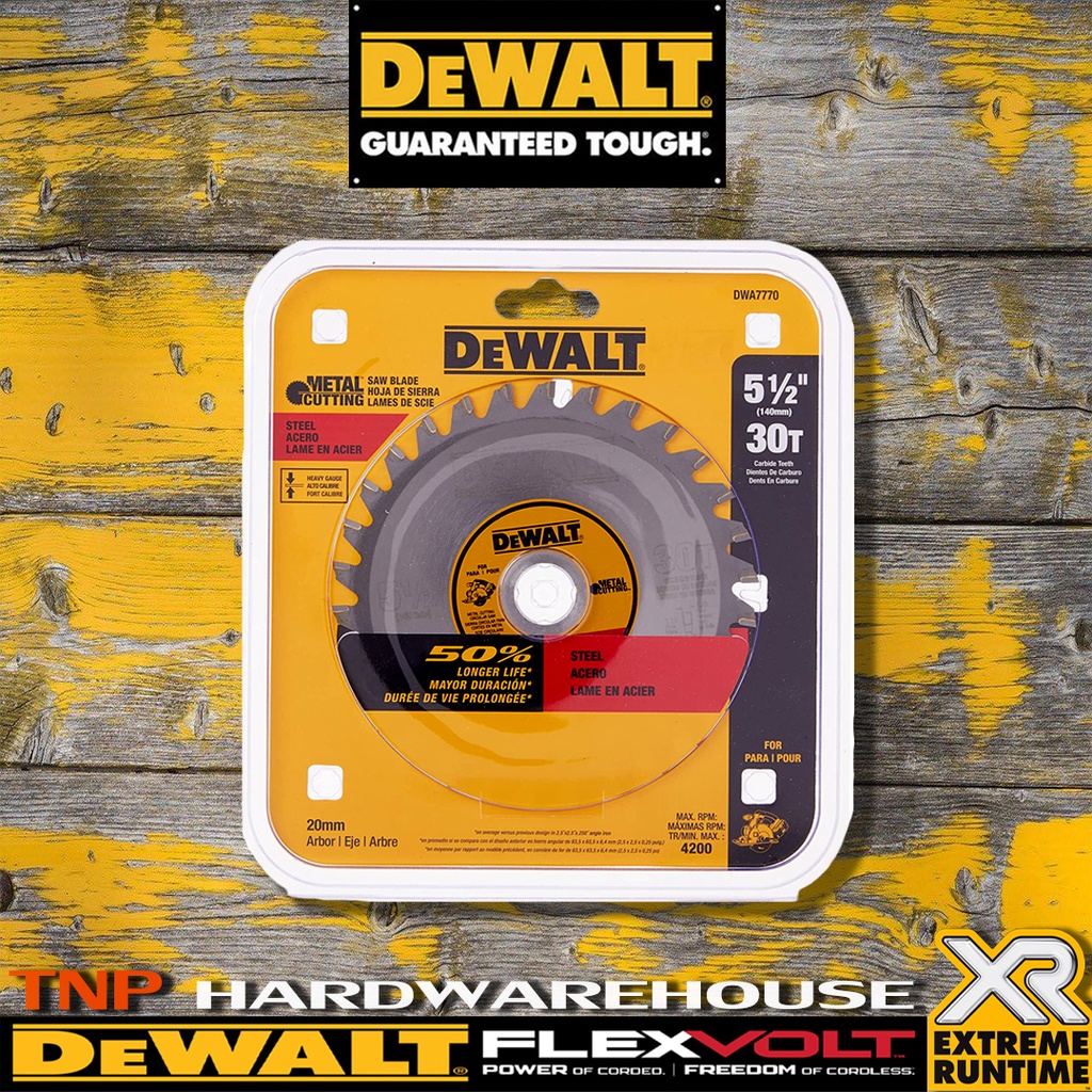 DEWALT รุ่น DWA7770 ใบเลื่อยวงเดือนตัดเหล็ก ขนาด 5.1/2" รู 20มม. เหมาะ ...