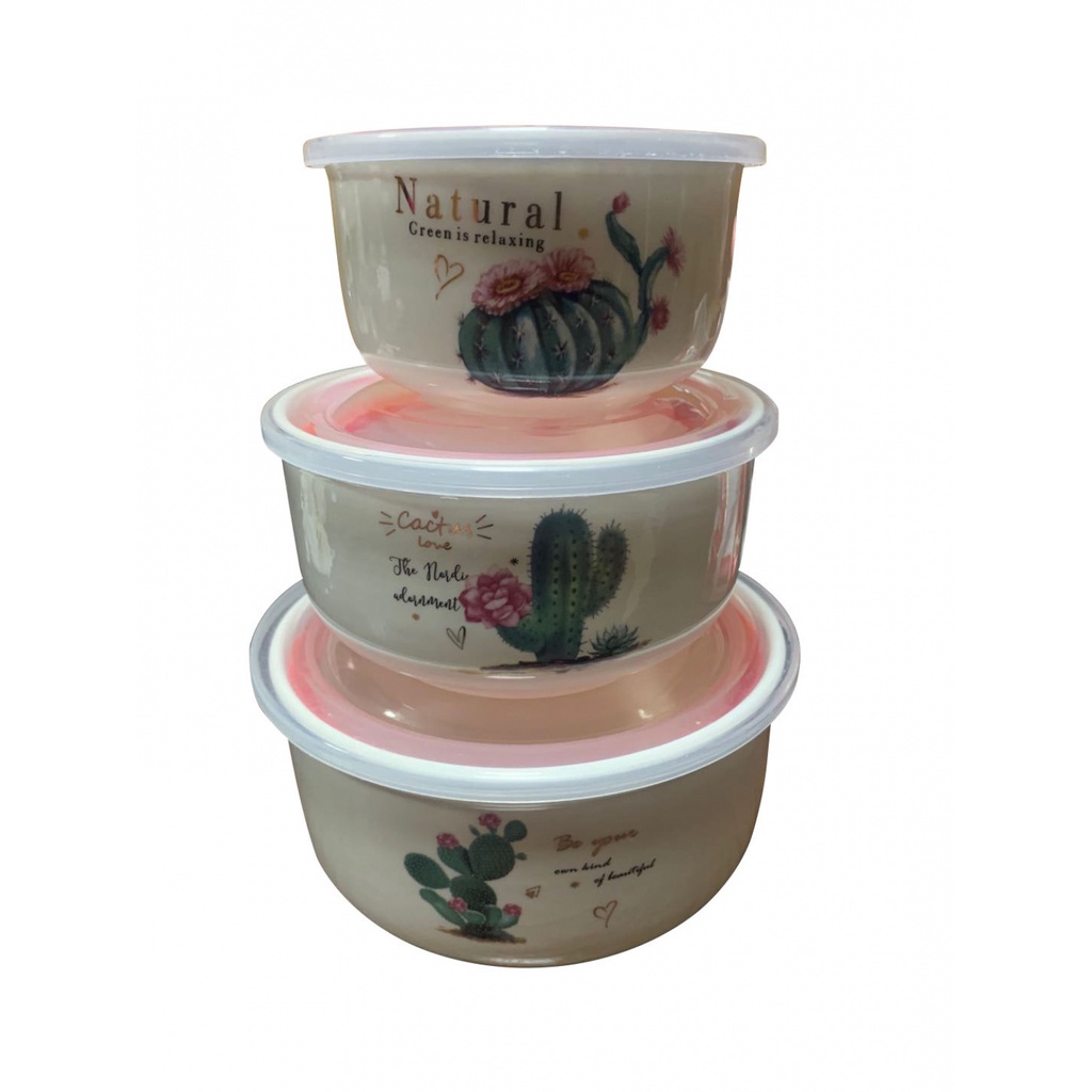 Bighot ADAMAS ชุดเซ็ทถ้วยฝาปิด ขนาด 4,5,6 นิ้ว skön ลายแคตตัส | Shopee ...