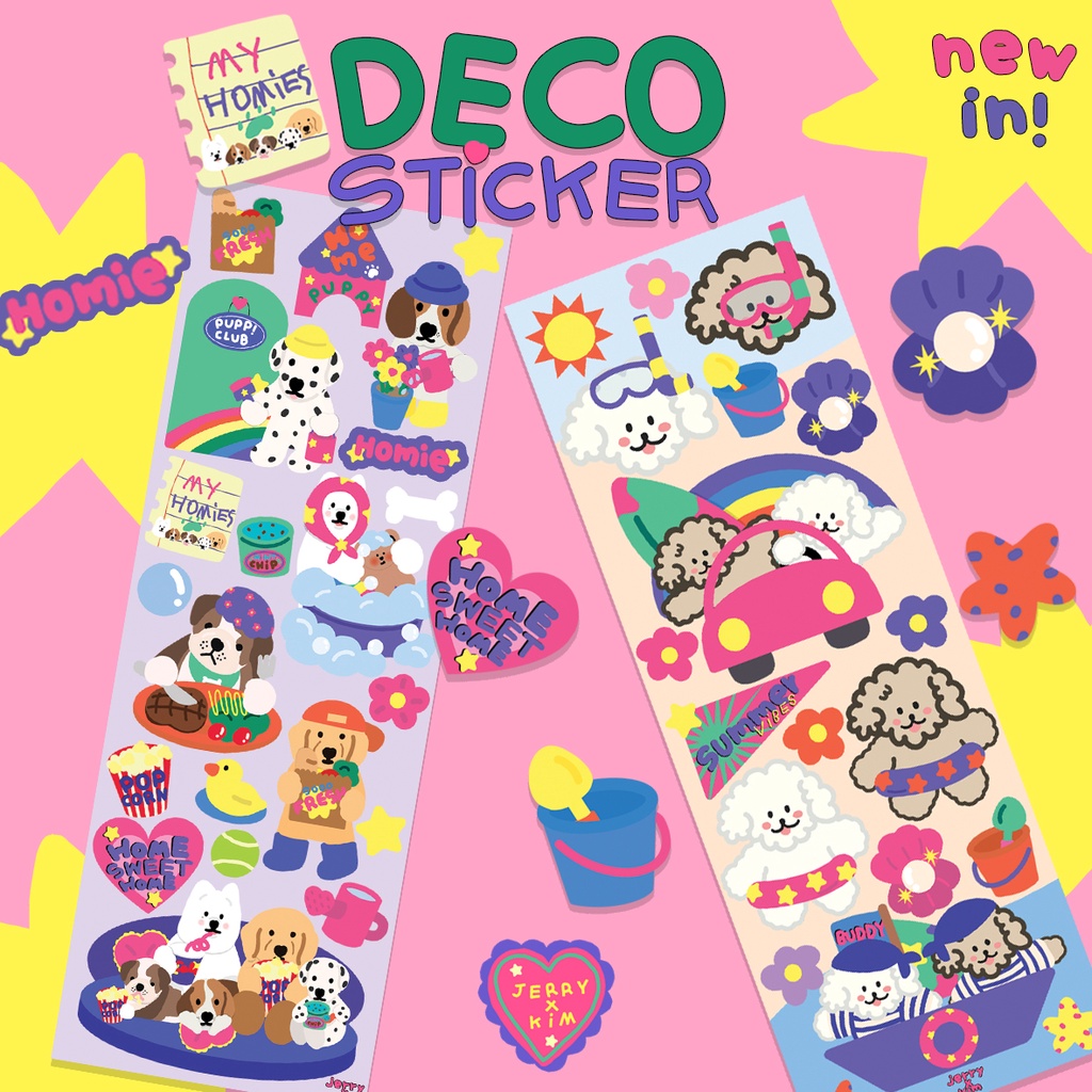 สติ๊กเกอร์ deco sticker IIl สติ๊กเกอร์แปะโน๊ต สติ๊กเกอร์ตกแต่ง ไดคัท ...