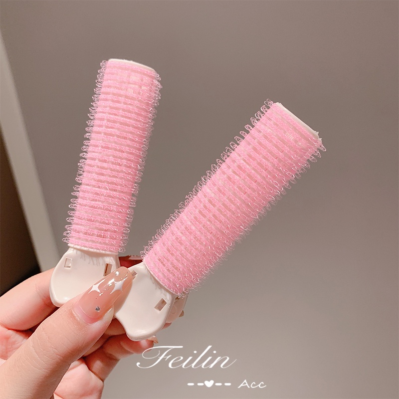 2 ชิ ้ น Velcro Curling Wand Air Bangs Curling Roller Curling ผม ...
