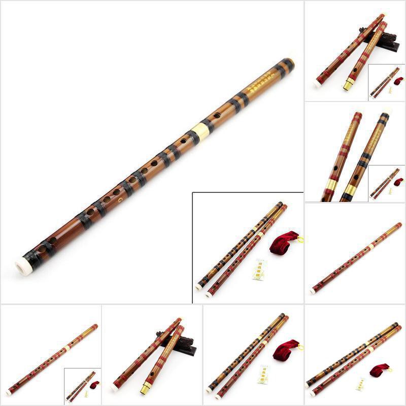 Skth เครื่องดนตรีจีน ขลุ่ยไม้ไผ่ แบบดั้งเดิม แฮนด์เมด Dizi G Key ...