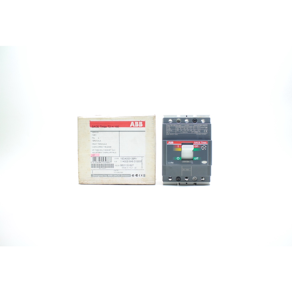 Tmax T2H160 ABB MCCB เซอร์กิตเบรกเกอร์ T2H160 1SDA053138R1 ABB T2H 160 MF5 Im=65A 3p F F ...