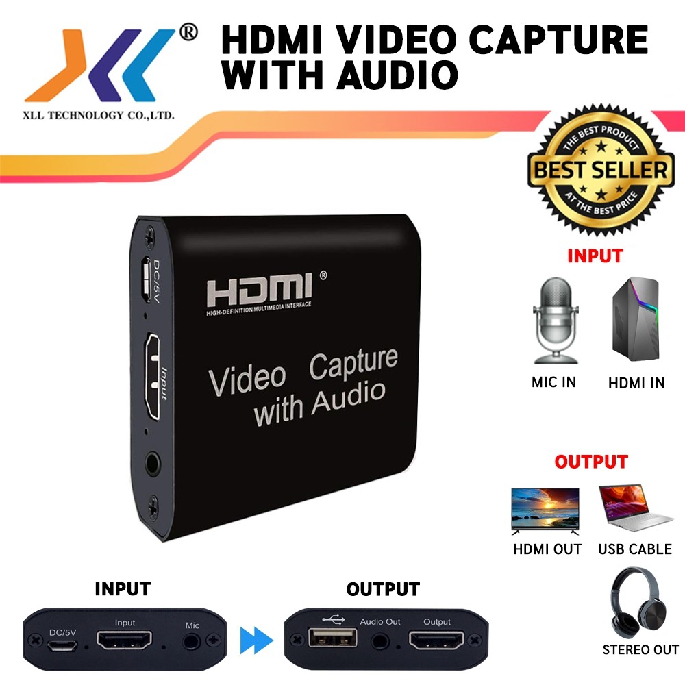 HDMI Video Capture with Audio ความละเอียด Input Max 4K / ความละเอียด ...