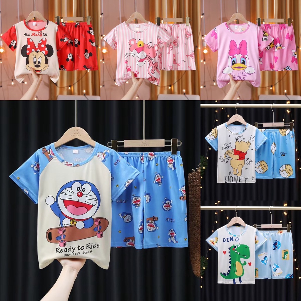 ลด10% โค้ด DDXDECW4 ชุดนอนเด็กแขนสั้นลายการ์ตูนแบบน่ารัก100cm-150cmพร้อมส่ง นื้อผ้านิ่มใส่สบาย ...