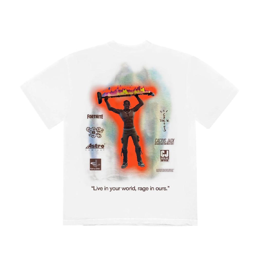 Travis Scott Rage Emote Tee (WHITE) | Shopee Thailand