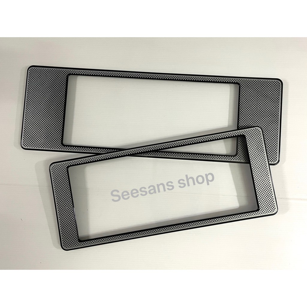 กรอบป้ายทะเบียนรถยนต์กันน้ำ ลาย#เคปร่าเทา+ดำ F1/แพ๊คคู่+(แถมฟรี ที่ติด ...