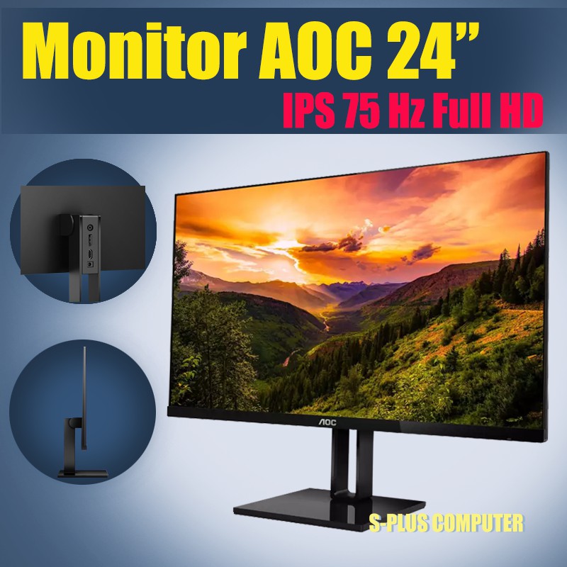 Monitor AOC 24"IPS 75Hz Full HD | Shopee Thailand