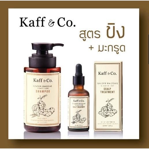 Kaff&Co. แชมพู ขิง+มะกรูดสกัดเย็น ร่วง คัน หนังศรีษะมัน | Shopee Thailand
