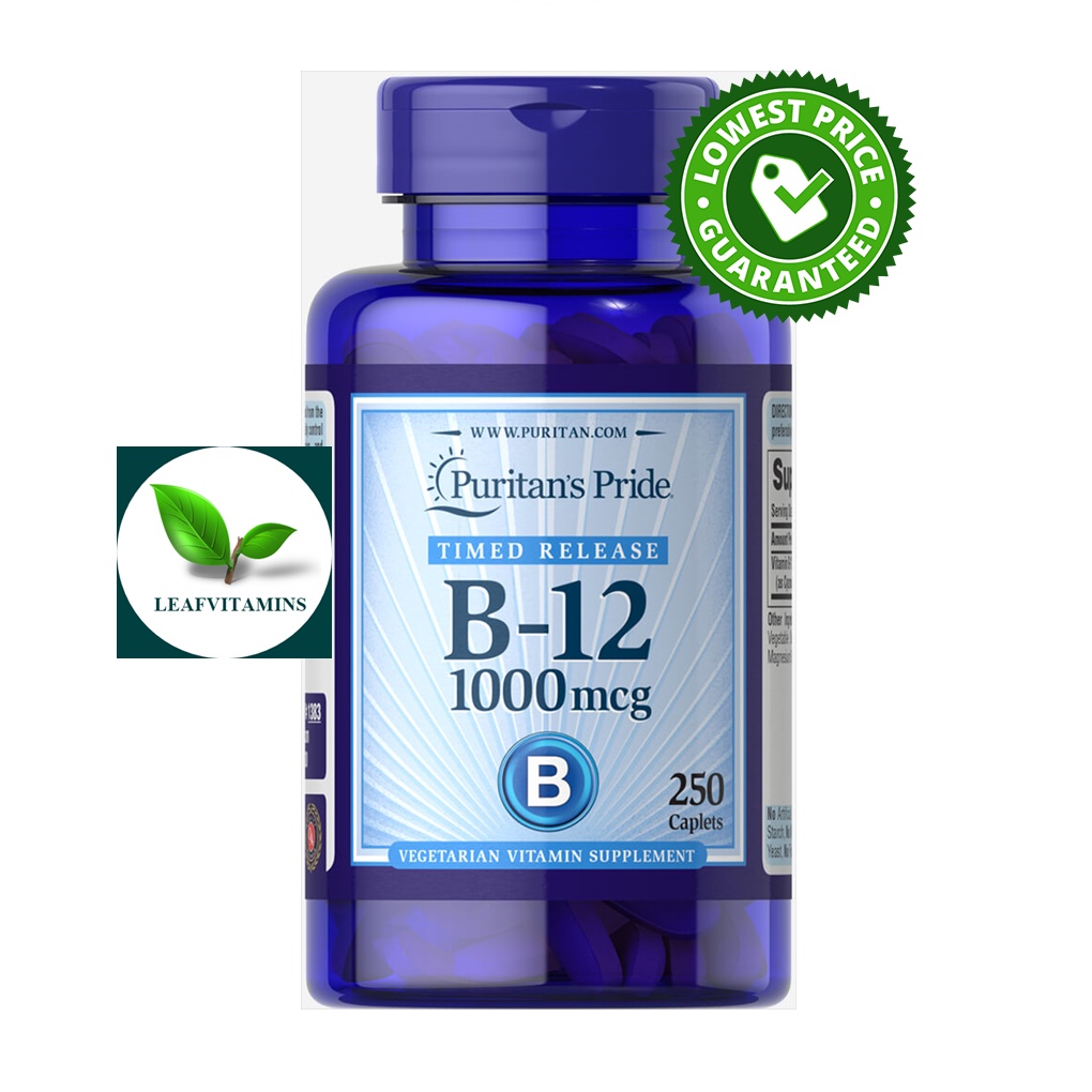Puritan's Pride Vitamin B-12 1000 mcg Timed Release / 250 Caplets | Shopee Thailand