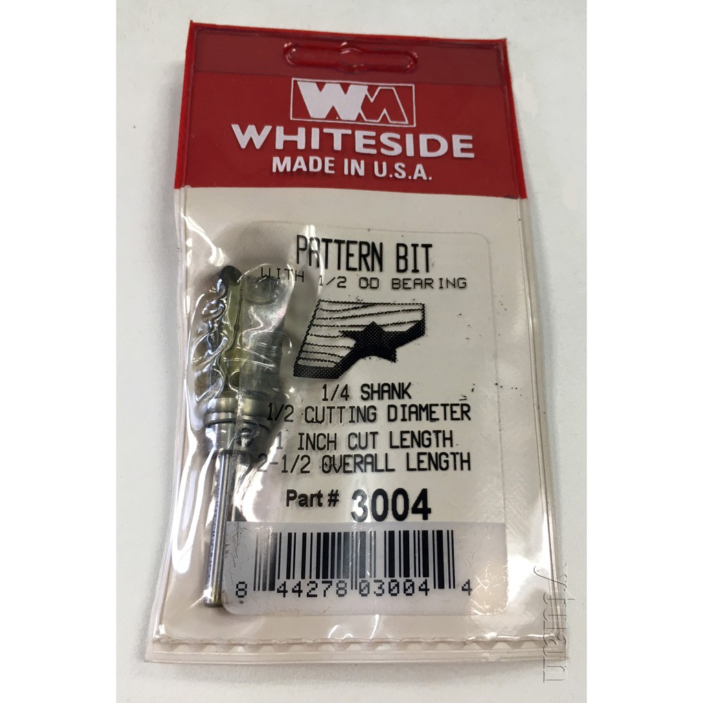 ดอกทริมเมอร์ pattern bit ลูกปืนล่าง Part 3004 ของ Whiteside จากอเมริกา ...