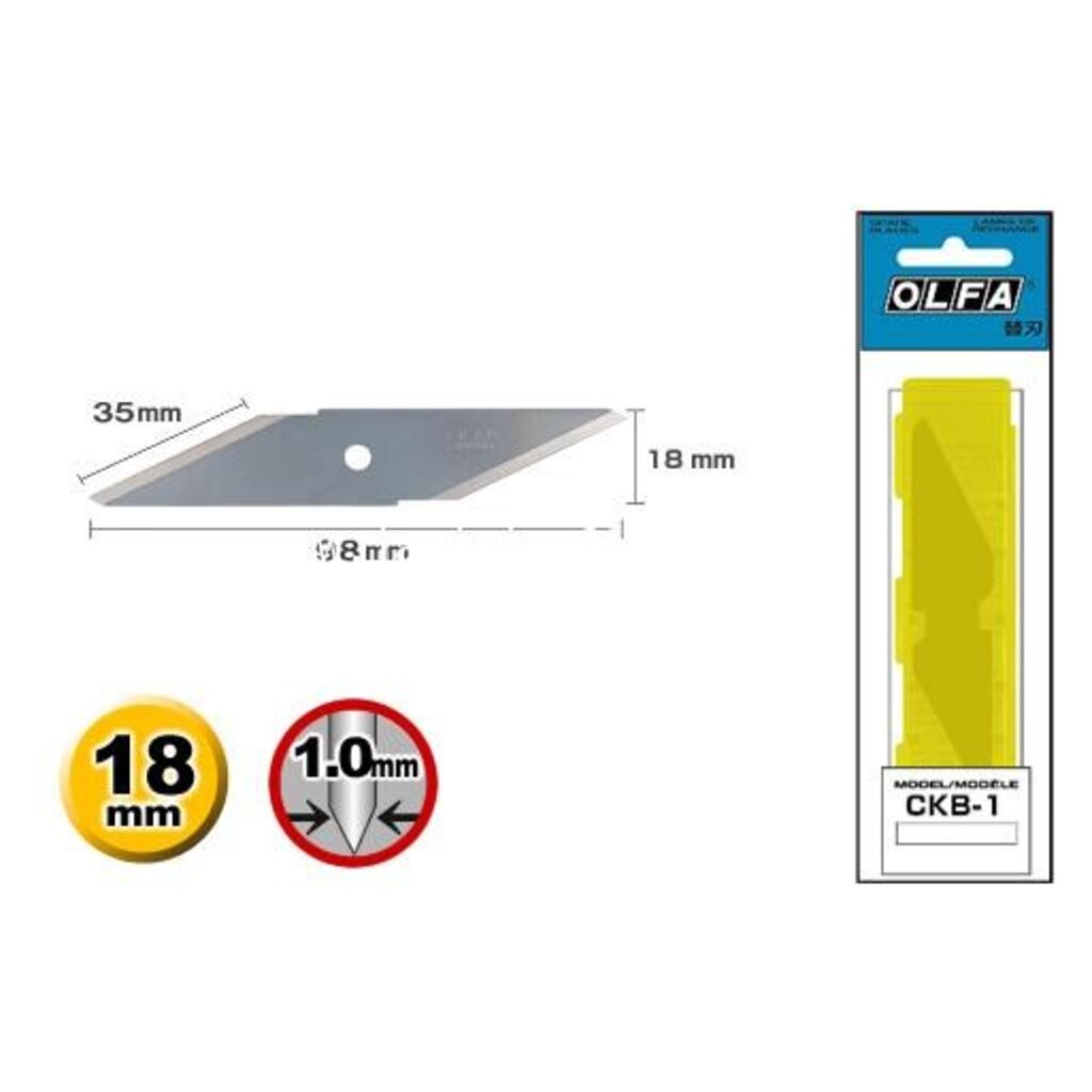 ใบมีดคัตเตอร์ OLFA CKB-1 (บรรจุ2ใบ/แพ็ด) | Shopee Thailand