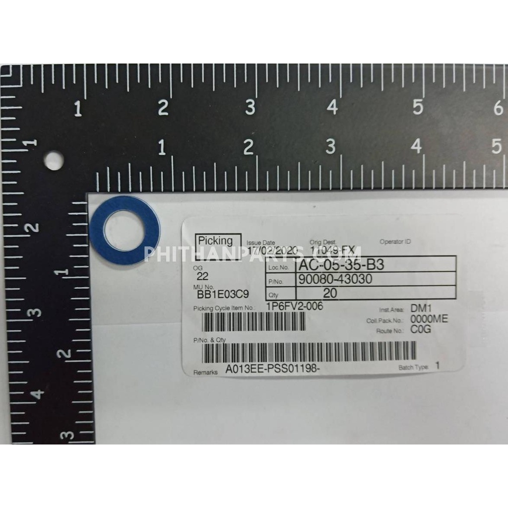 ประเก็นน็อตถ่ายน้ำมันเครื่อง A-90080-43030 ใช้ได้กัยรถยนต์ toyota ทุก ...