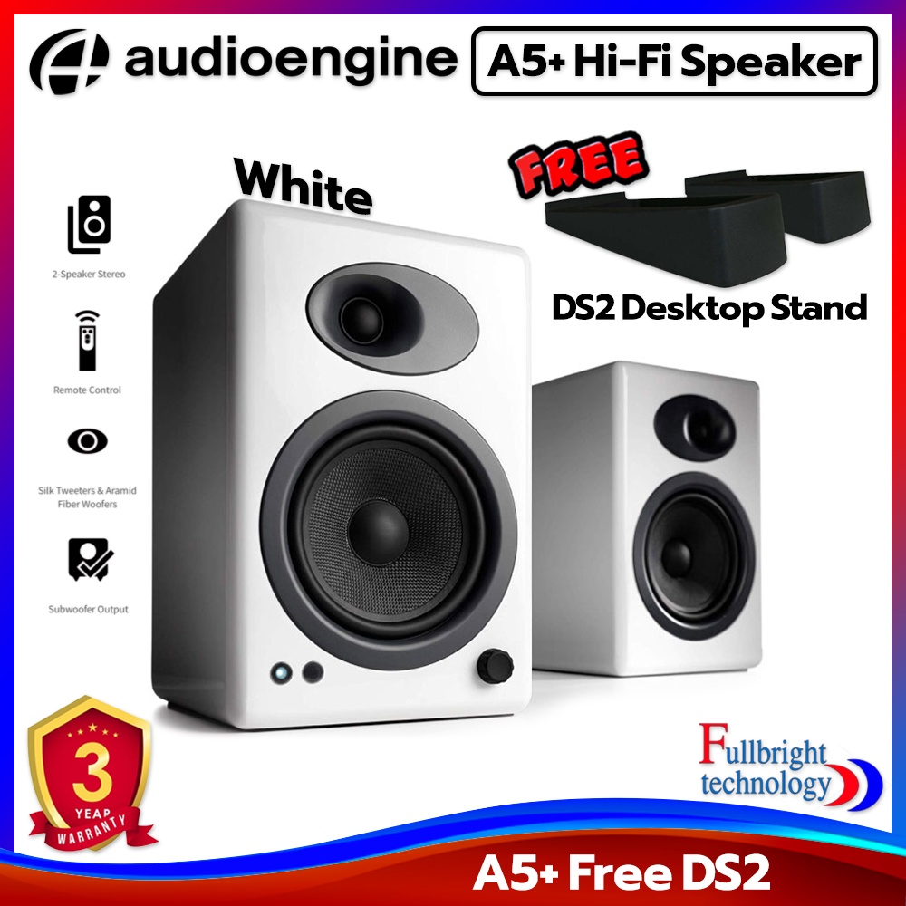 ลำโพง Audioengine รุ่น A5+ Hi-Fi Speaker ประกันโดยศูนย์ 3 ปี แถมฟรี! DS2 Desktop Stand | Shopee ...
