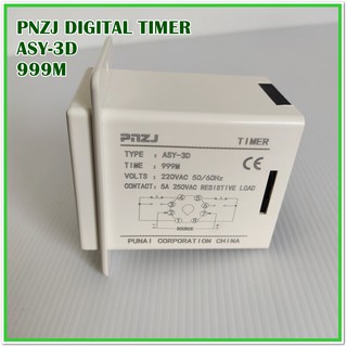TYPE: ASY-3D(CPTR10) ดิจิตอลไทม์เมอร์ ANLY DIGITAL TIMER แถมฟรีซ็อกเก็ตPF-083A-E TIME: 999M ...
