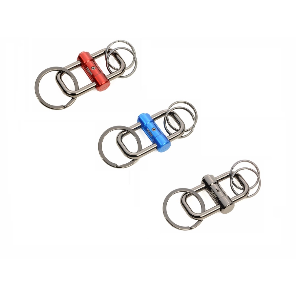 Troika KR22-09 Keyring 2-WAY KEY พวงกุญแจ 3 ห่วง สำหรับห่วงกุญแจ 2 ขนาด ...