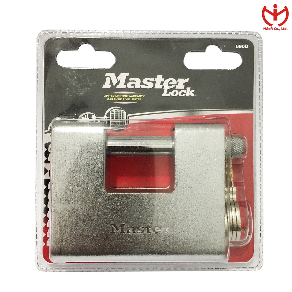 [ความเร็ว Hcm] Master Lock ล็อคสะพานแนวนอน 690 EURD ตัวสังกะสีหุ้มเกราะ ...