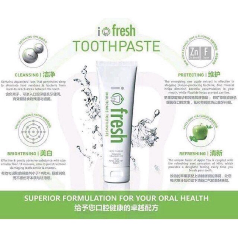 ifresh toothpaste - ยาสีฟัน (Unilever) | Shopee Thailand
