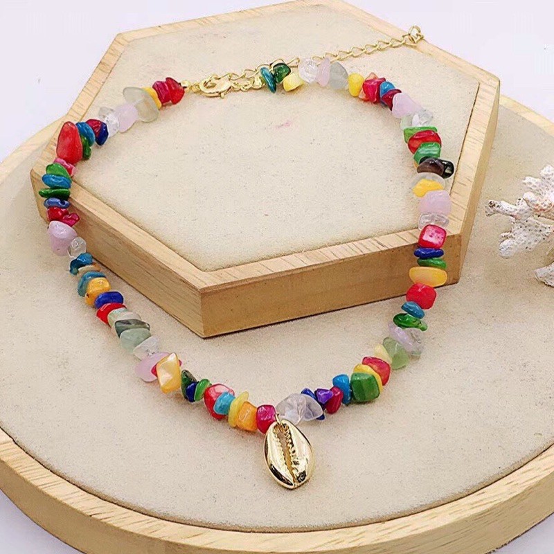 pomee.store สร้อยหินสี จี้หอย | Shopee Thailand