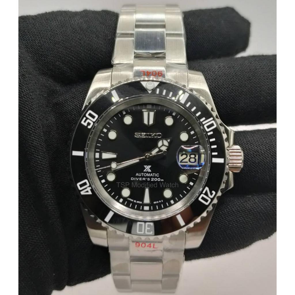 Seiko Mod Watch Submariner Prospex Black | Shopee Thailand
