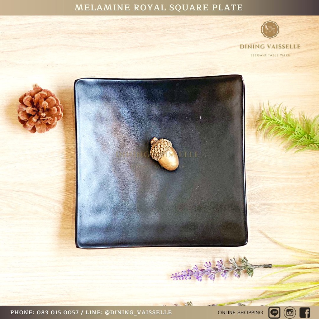 จานเมลามีน Melamine Royal Square Plate อุปกรณ์บนโต๊ะอาหาร | Shopee Thailand