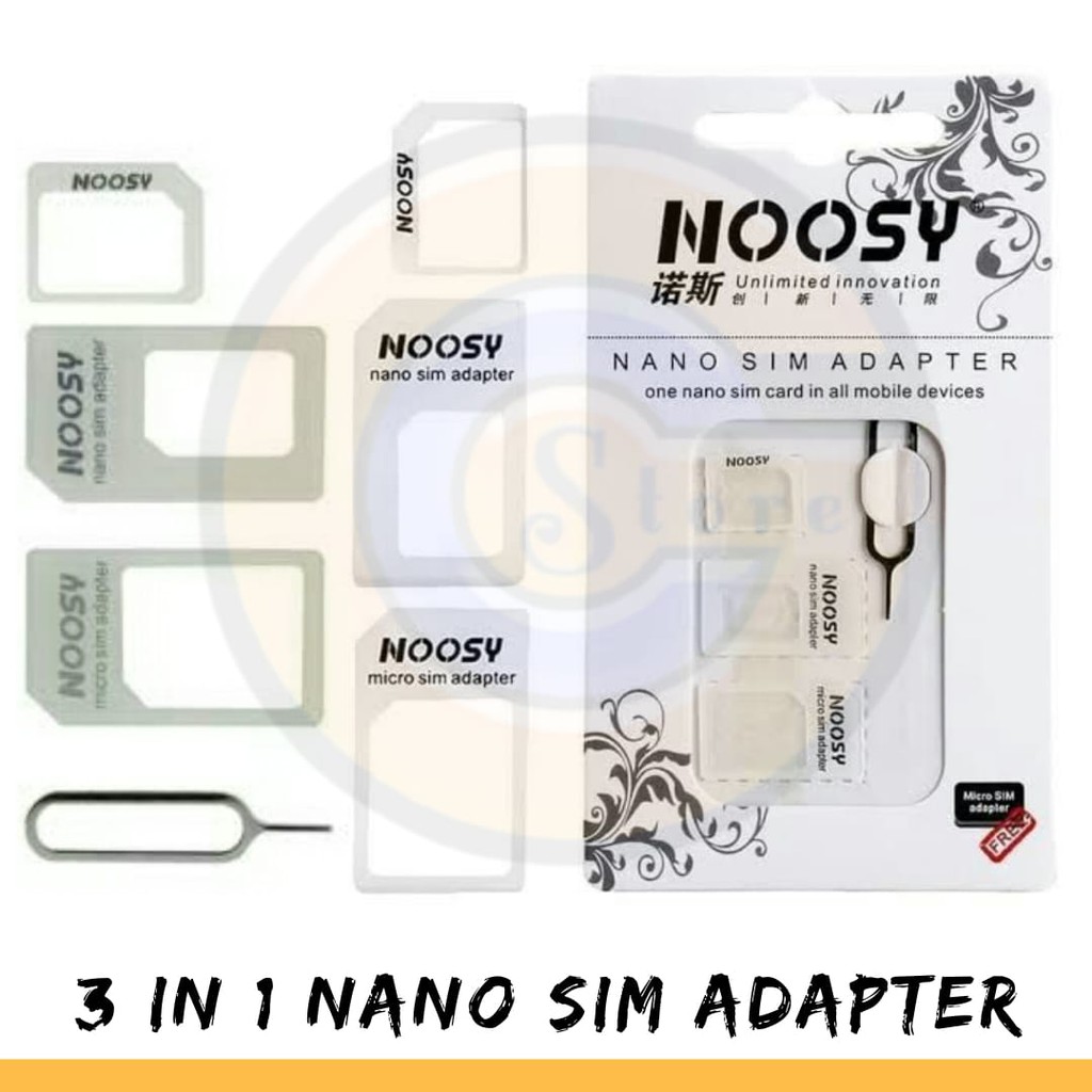 Noosy 3 In 1 Nano Sim Adapter Solo - Noosy Sim Card Adapter+ถาดซิมเข็ม ...