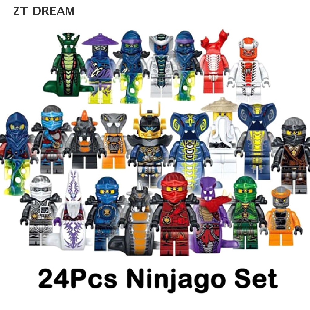 ZTD Set of 24 pcs Ninjago Mini Figures Kai Jay Sensei Wu Master ...