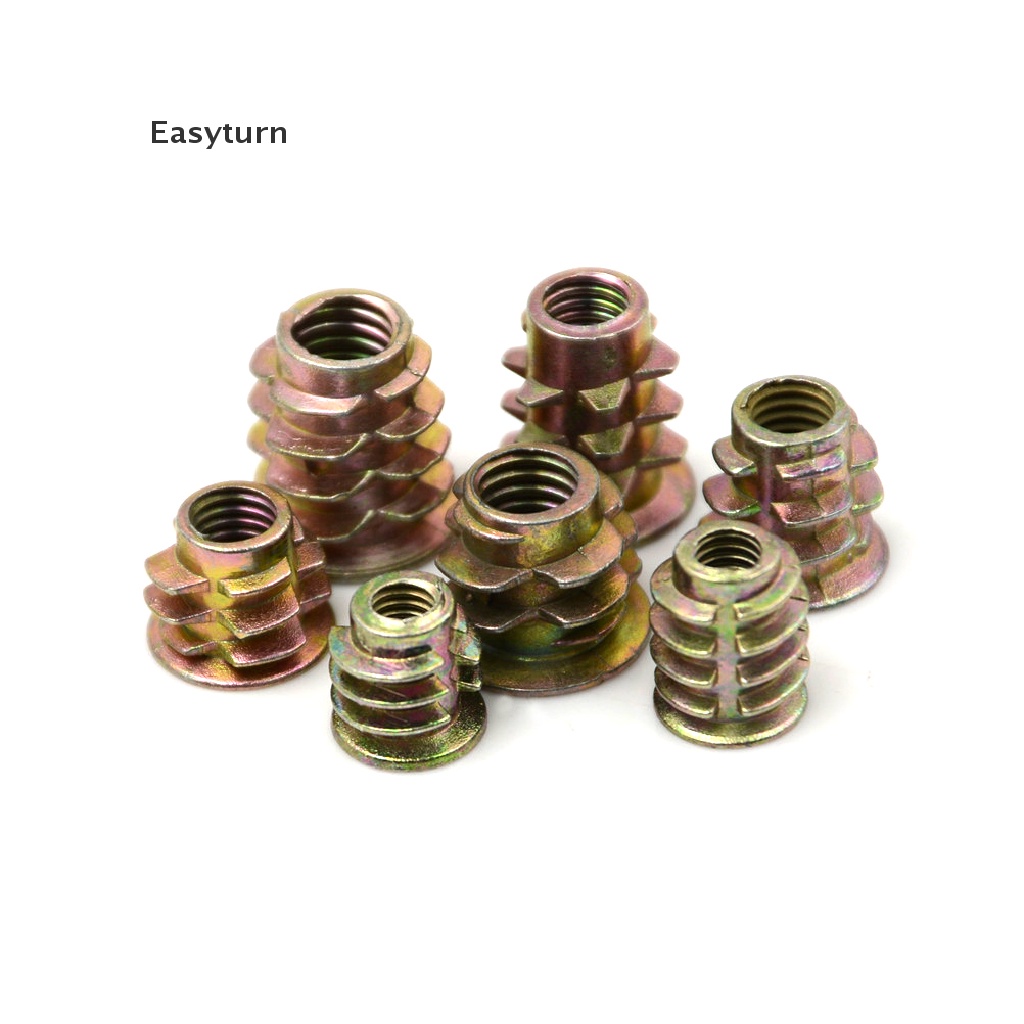 Easyturn 50Pcs M4 M5 M6 Zinc Hex Drive Head Screw Insert Nut Threaded ...