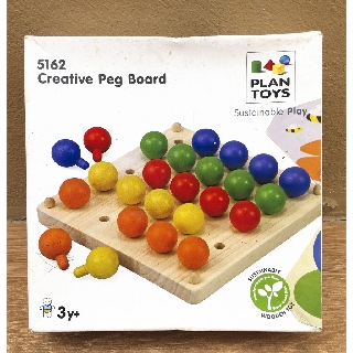 Plantoys Creative Peg Board ไม้หมุดเสริมทักษะ 5162 ของเล่นไม้ปราศจากสารพิษ ของเล่นเสริมพัฒนาการ ...