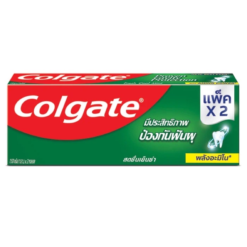 Colgate คอลเกต ยาสีฟัน รสยอดนิยม/สดชื่นเย็นซ่า ขนาด 150 กรัม (แพ็ค3 ...