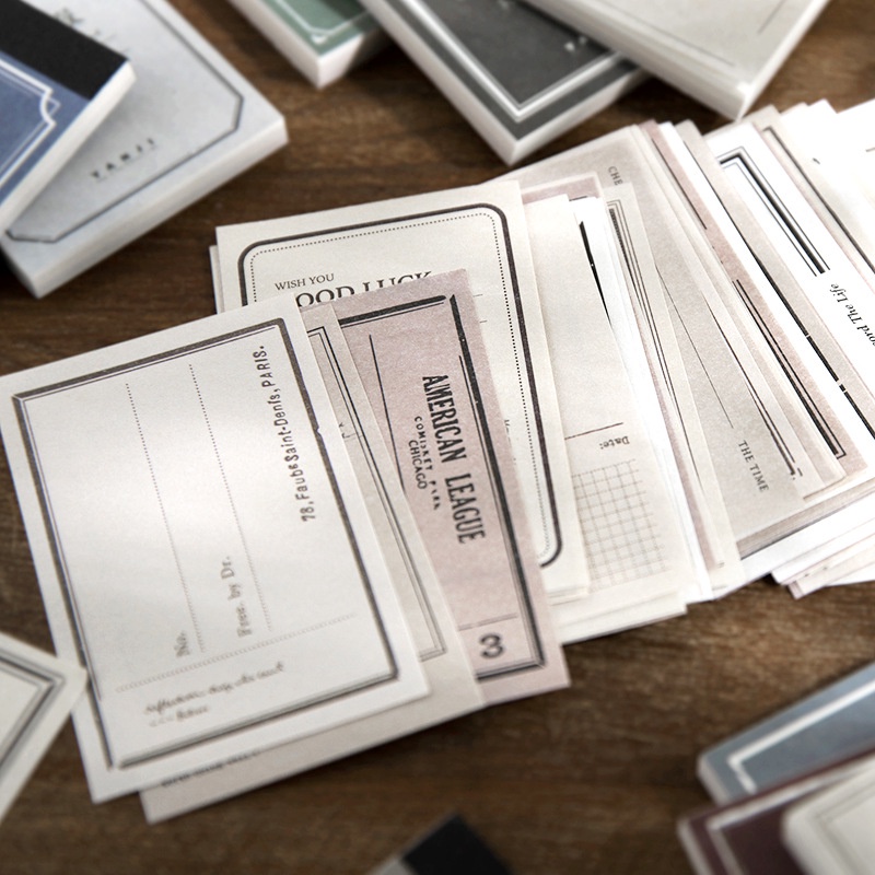 Enwei แผ่นกระดาษโน้ต ผ้าฝ้าย สไตล์วินเทจ สําหรับจดบันทึก 50 แผ่น ...