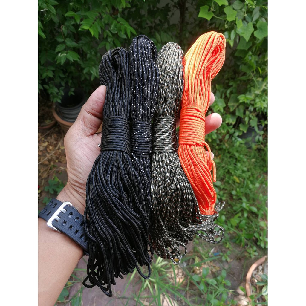 พาราคอร์ด paracord 2mm เชือกร่ม เชือกชูชีพ Polyester สวยทน รับน้ำหนัก ...