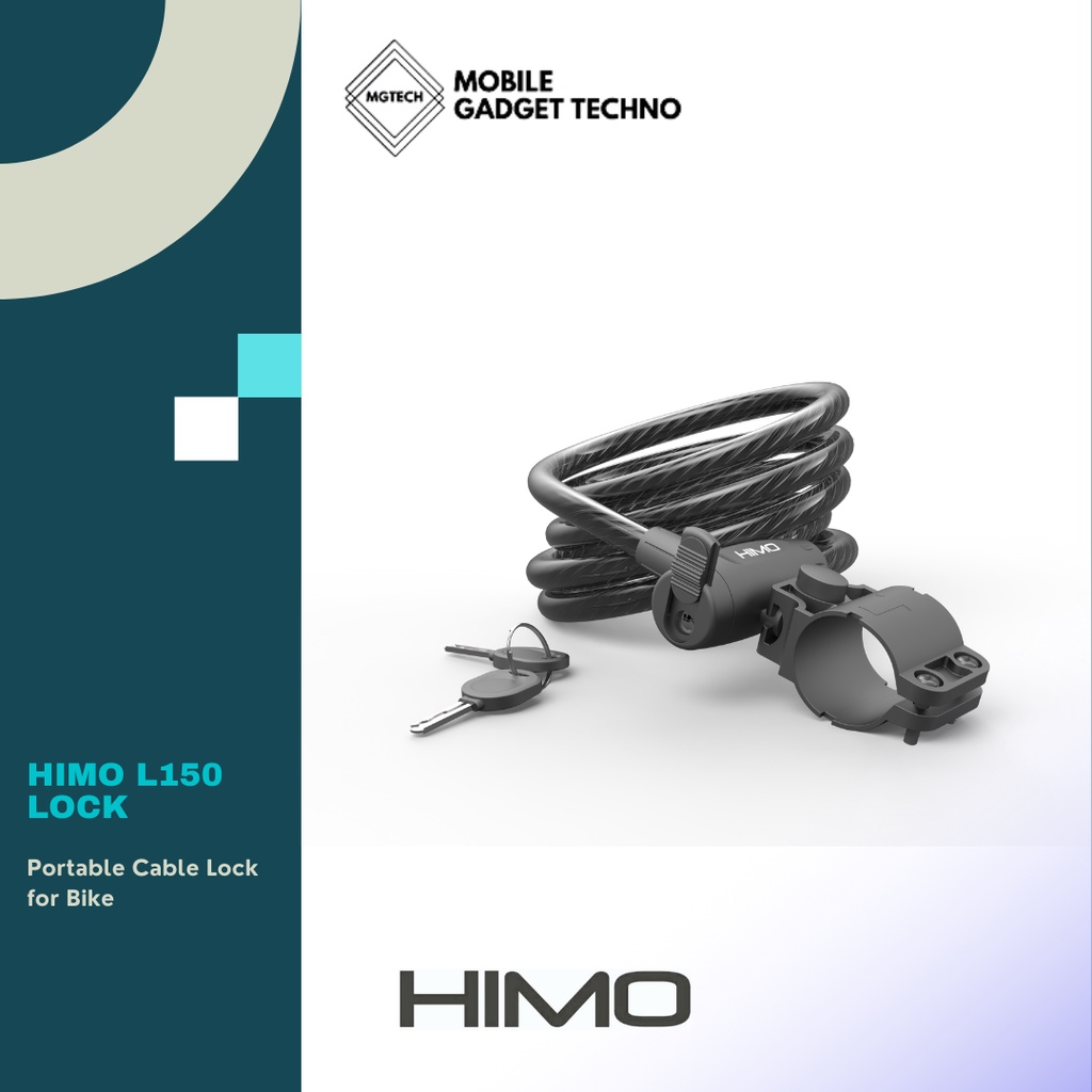 สายเคเบิลล็อคจักรยาน กันขโมย Himo L150 150 ซม. หนา 4.5 มม. ABS | Shopee ...