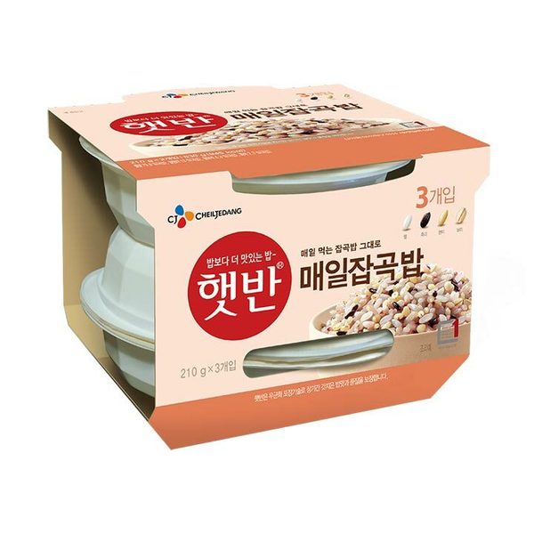 cj cooked white korean rice ข้าวสวยเกาหลี ข้าวสำเร็จรูปพร้อมทาน (130g ...