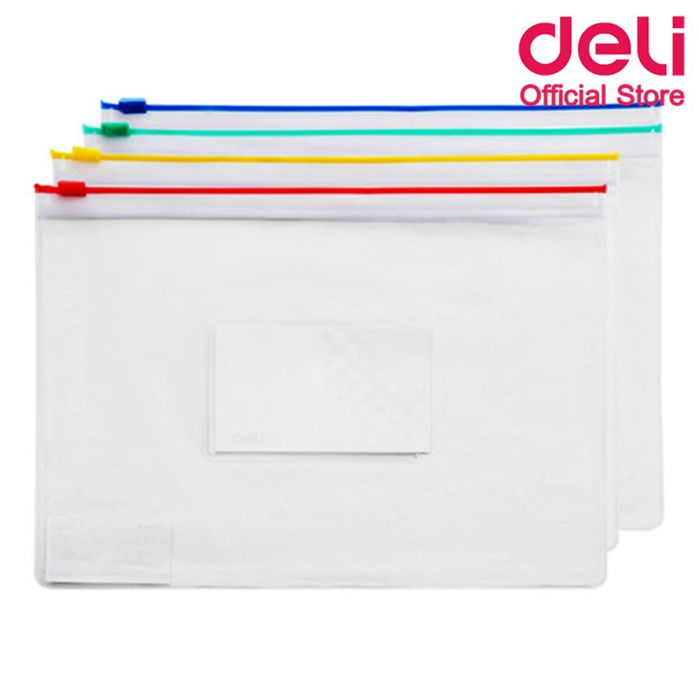 Deli 5524 ซองเอกสาร Zip bag ซองซิปใสพลาสติกขนาด A5 183 x 246mm | Shopee Thailand