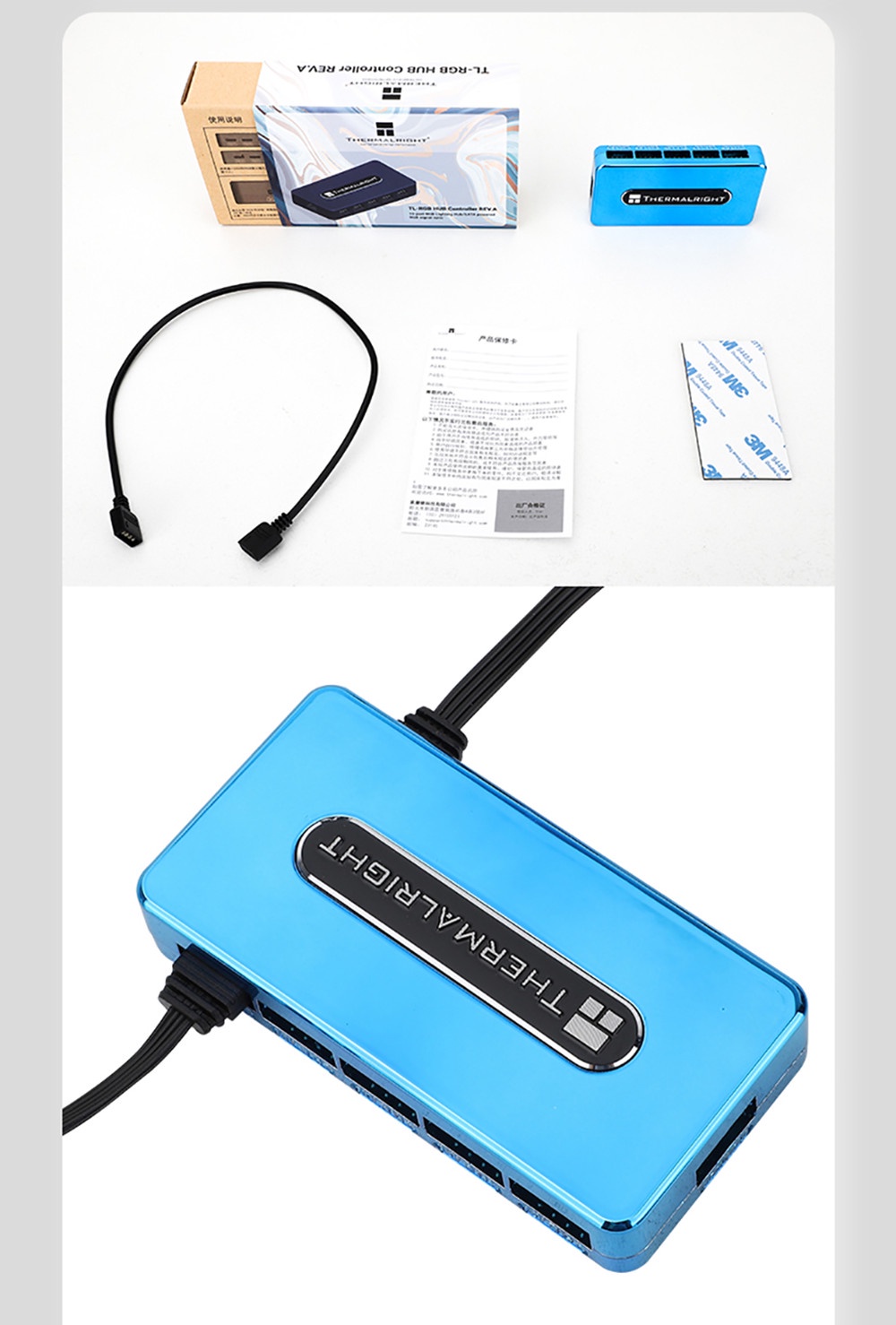 Thermalright ARGB RGB HUB Controller REV.A 5V 3PIN/12V 4PIN motherboard ...