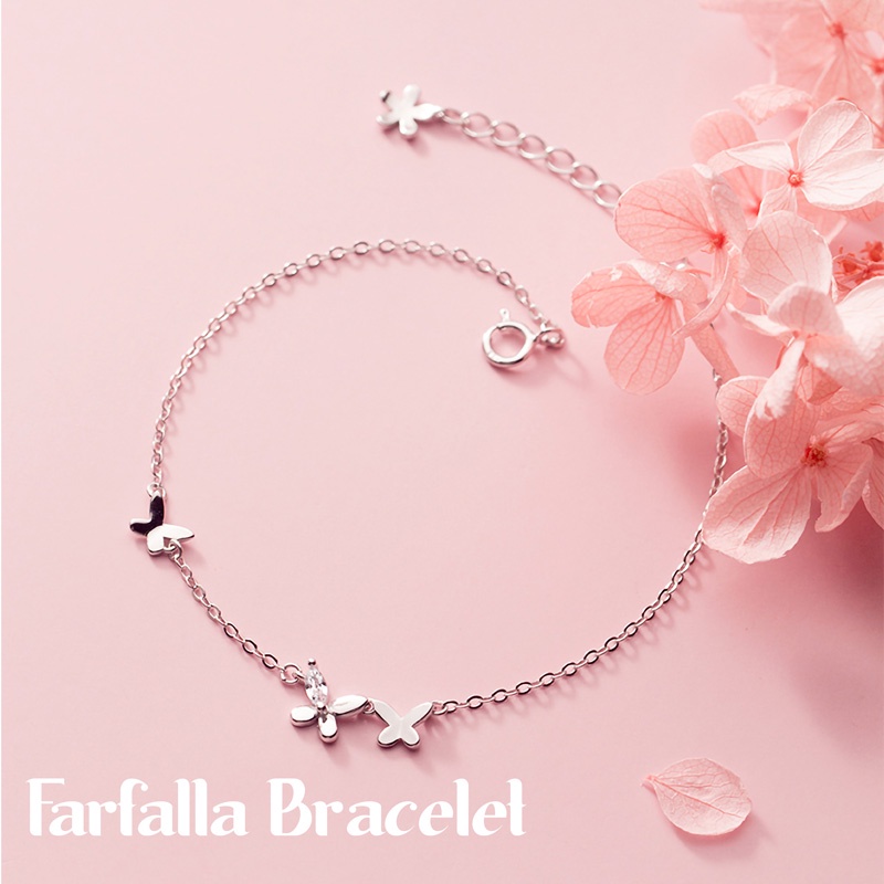 Farfalla Bracelet สร้อยข้อมือเงินแท้ | Shopee Thailand