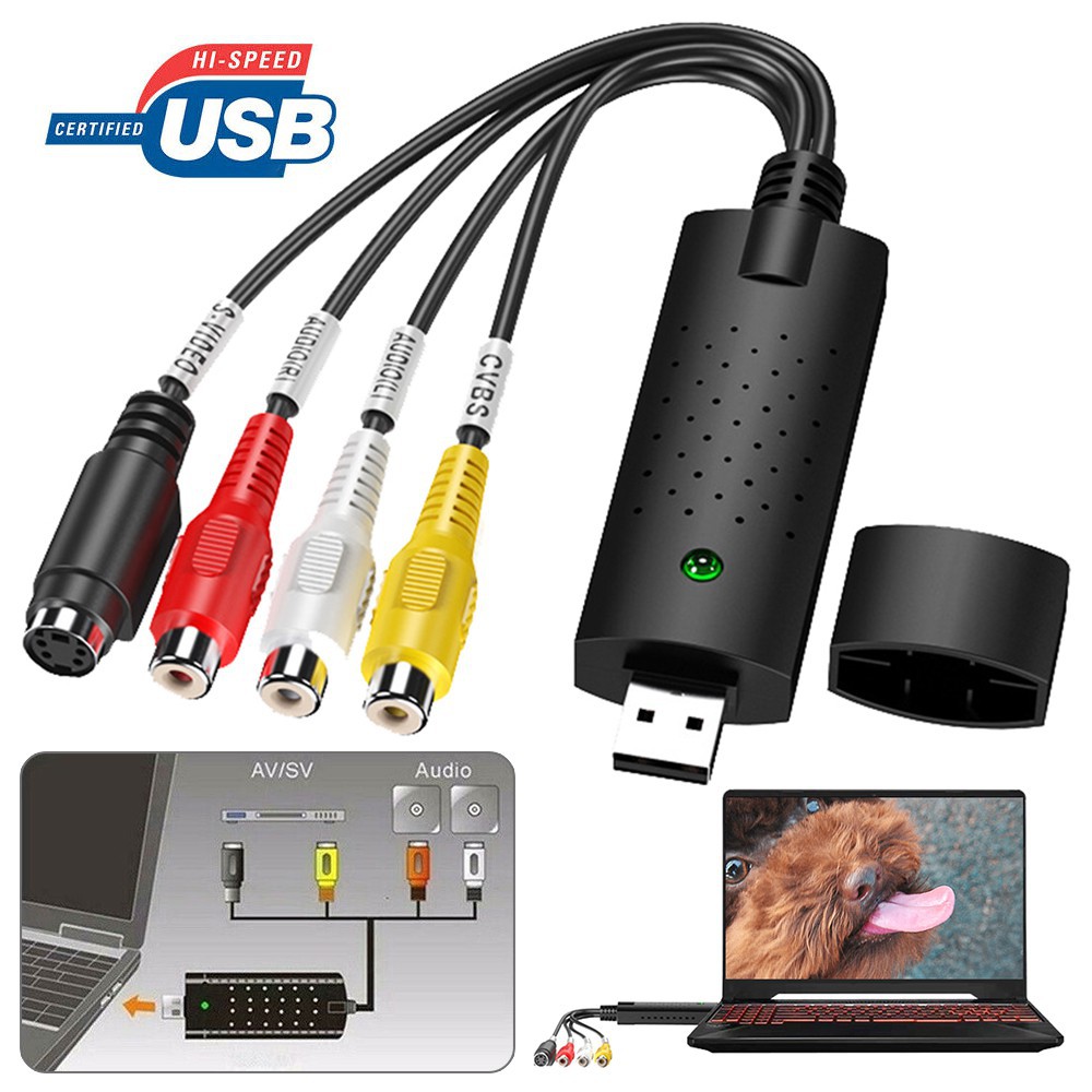 Easycap USB 2.0 วิดีโอดิจิตอลออดิโอเพื่อ DVD จับการ์ดอะแดปเตอร์แปลง ...