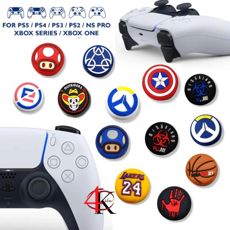 [4Khao.s] 1/3 ซิลิโคน อนาลอคจอย Silicone Grip Controller for PS5 / PS4 ...
