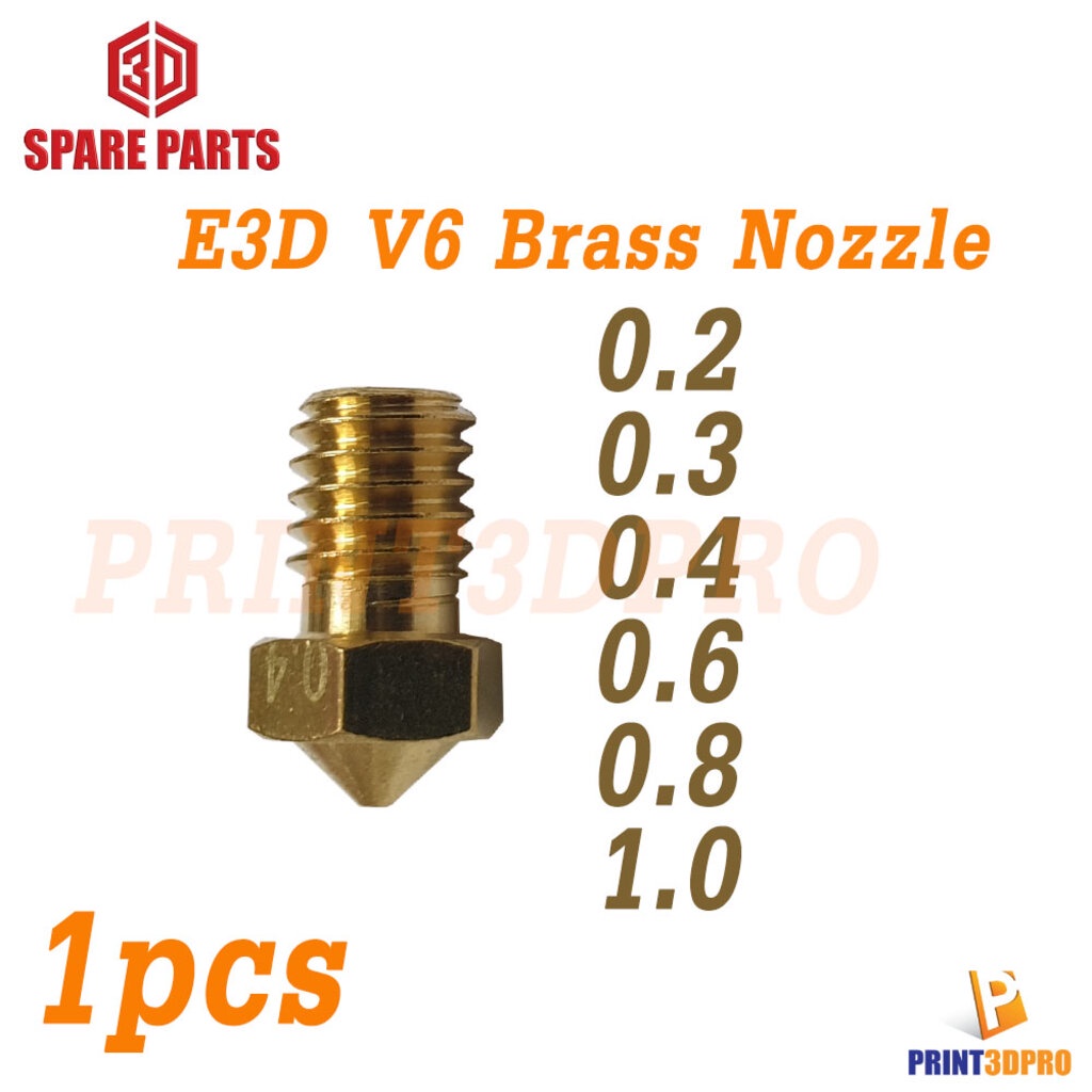 3D Spare Part Nozzle E3D V6 Brass Nozzle For Print วัสดุการพิมพ์ ...