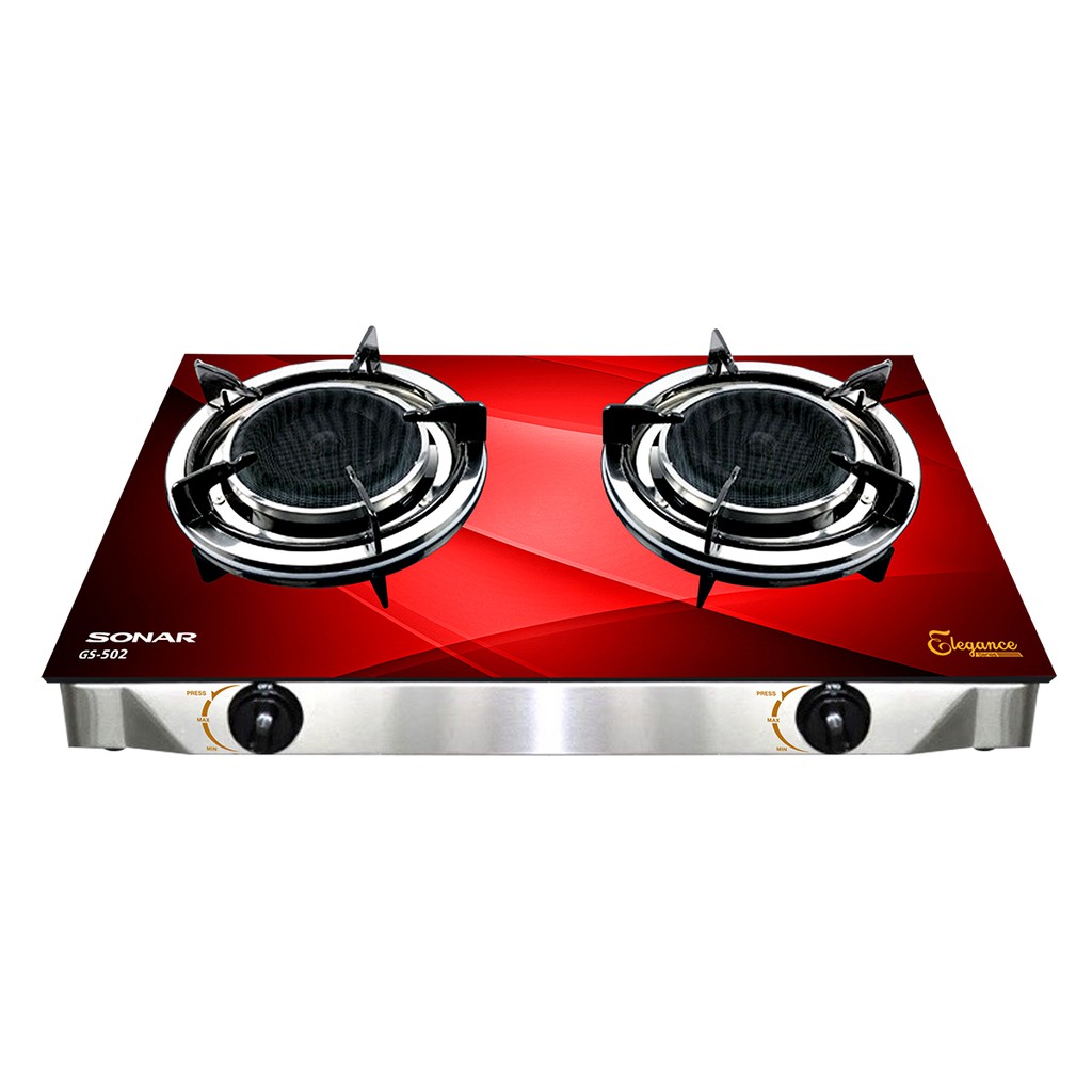 SONAR เตาแก๊ส เตาแก๊สอินฟาเรด เตาแก๊สหัวคู่ 2 หัวเตาอินฟาเรด หน้าเตากระจก รุ่น GS-502 | Shopee ...